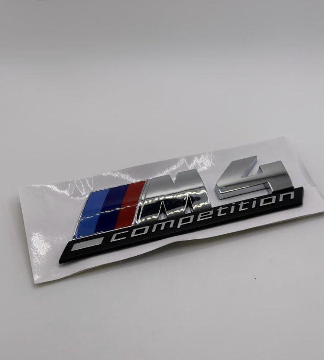 BMW M4 Competition Silver Chrome Badge 130*40mm - Etsy UK