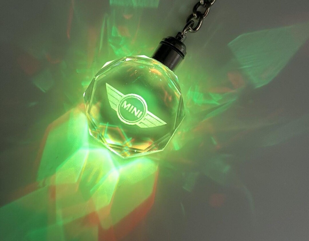 Mini Cooper Logo LED Crystal Light Cute Keychain Gift for Car Lovers - Etsy