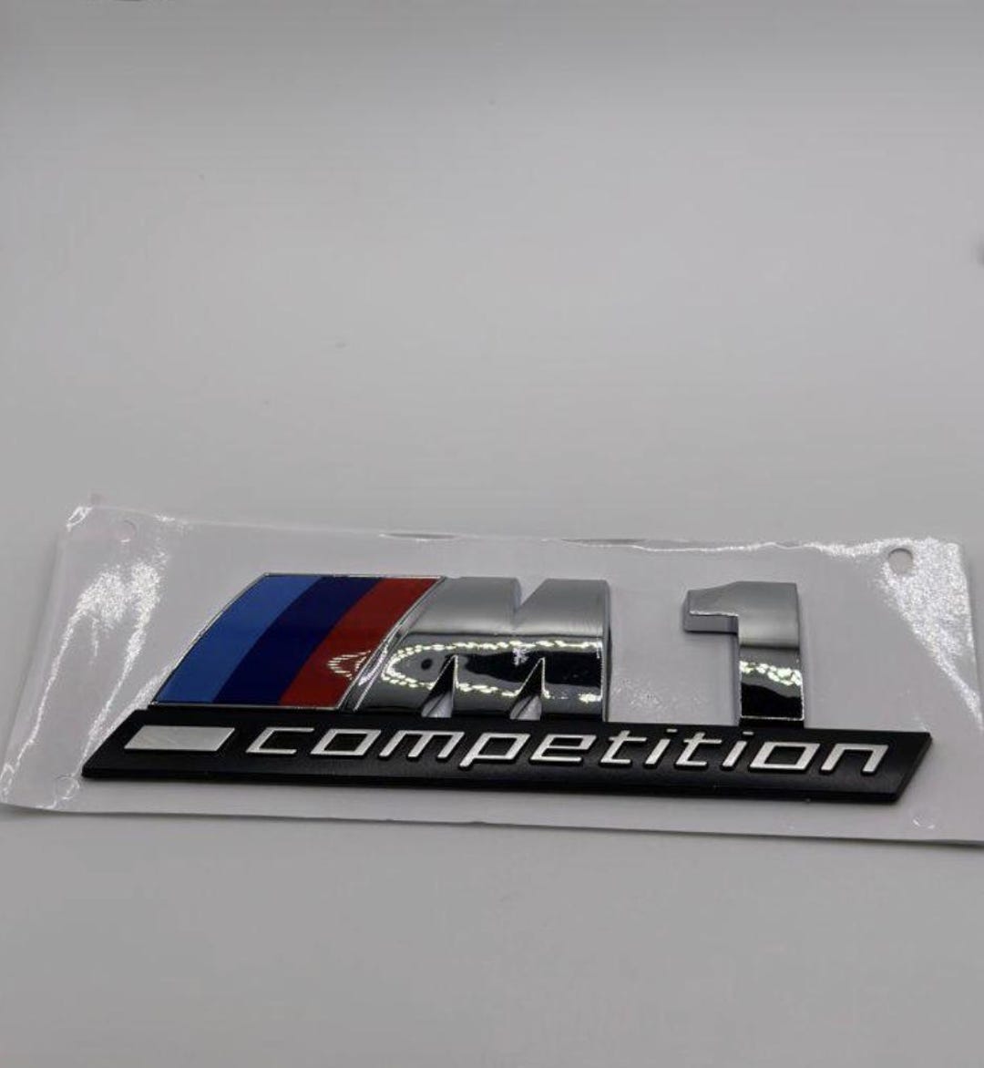 BMW M1 Competition Silver Chrome Emblem Badge 130*40mm - Etsy