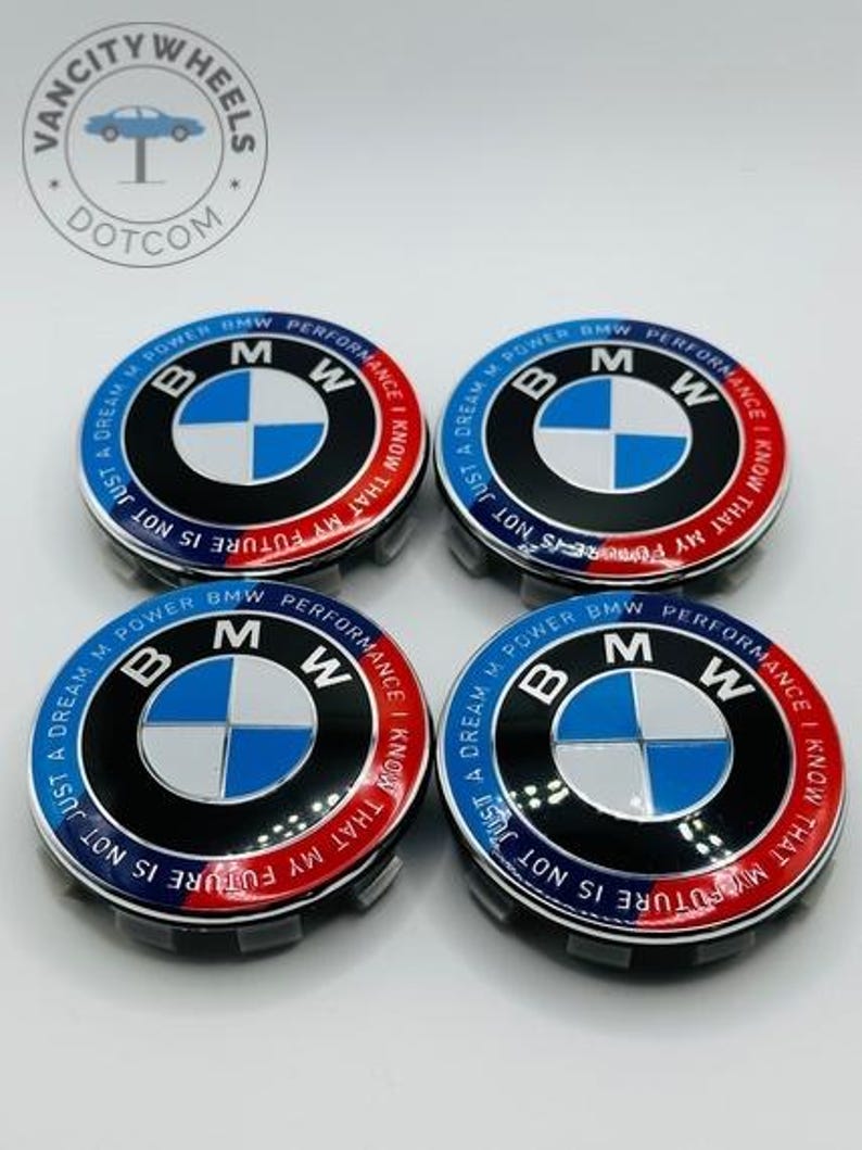 Set of 4 New Bmw M Power Alloy Wheel Center Caps 68mm, Center Hub Caps ...