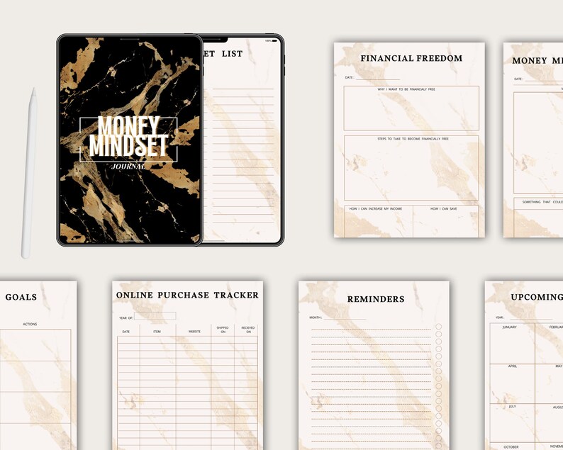 Abundant Money Mindset Digital Journal | Abundance Mindset | Money ...