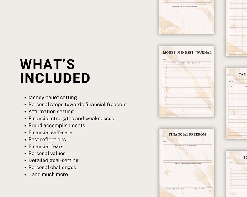 Abundant Money Mindset Digital Journal | Abundance Mindset | Money ...