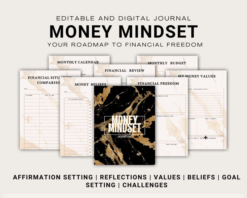 Abundant Money Mindset Digital Journal | Abundance Mindset | Money ...