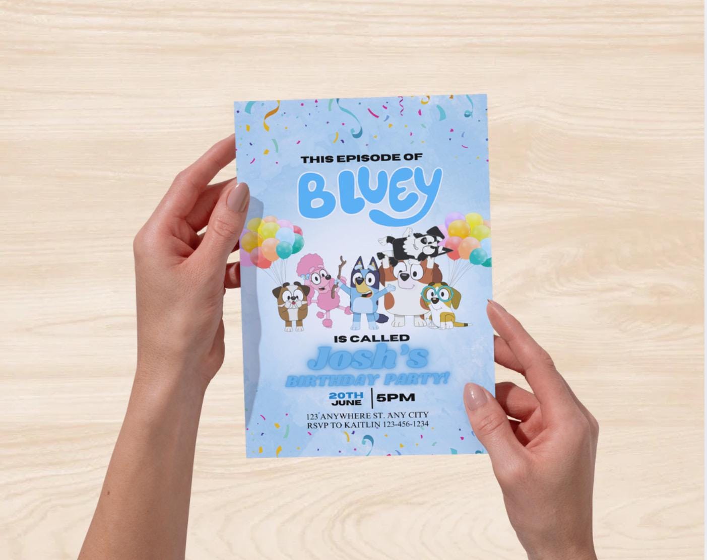 Bluey Tv Show Invitation | Kids Tv Show Invite Digital Download ...