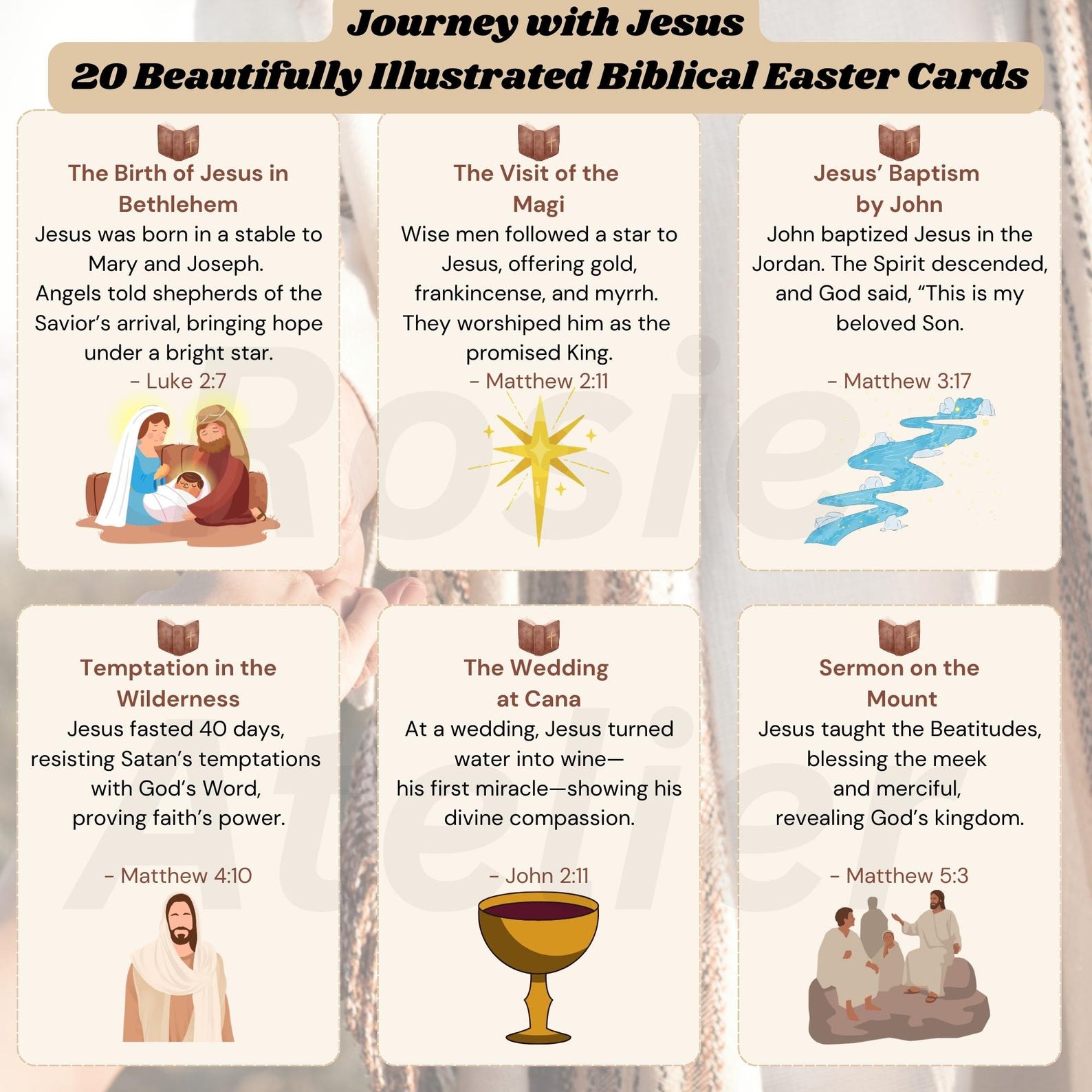 Jesus Story Cards Easter Printable Kid Resurrection Story Cards Easter ...