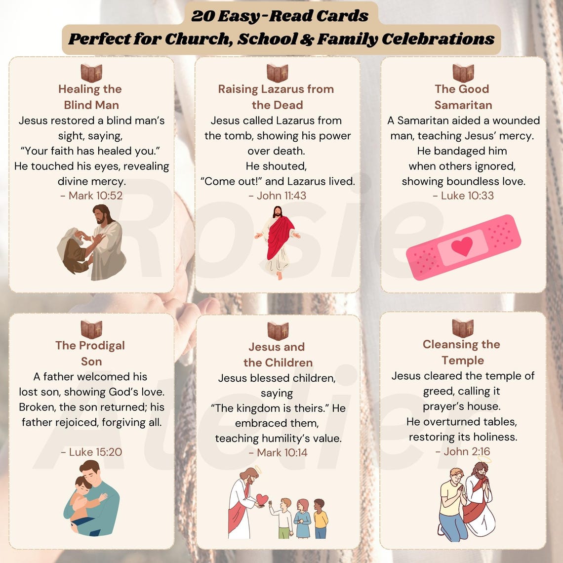 Jesus Story Cards Easter Printable Kid Resurrection Story Cards Easter ...