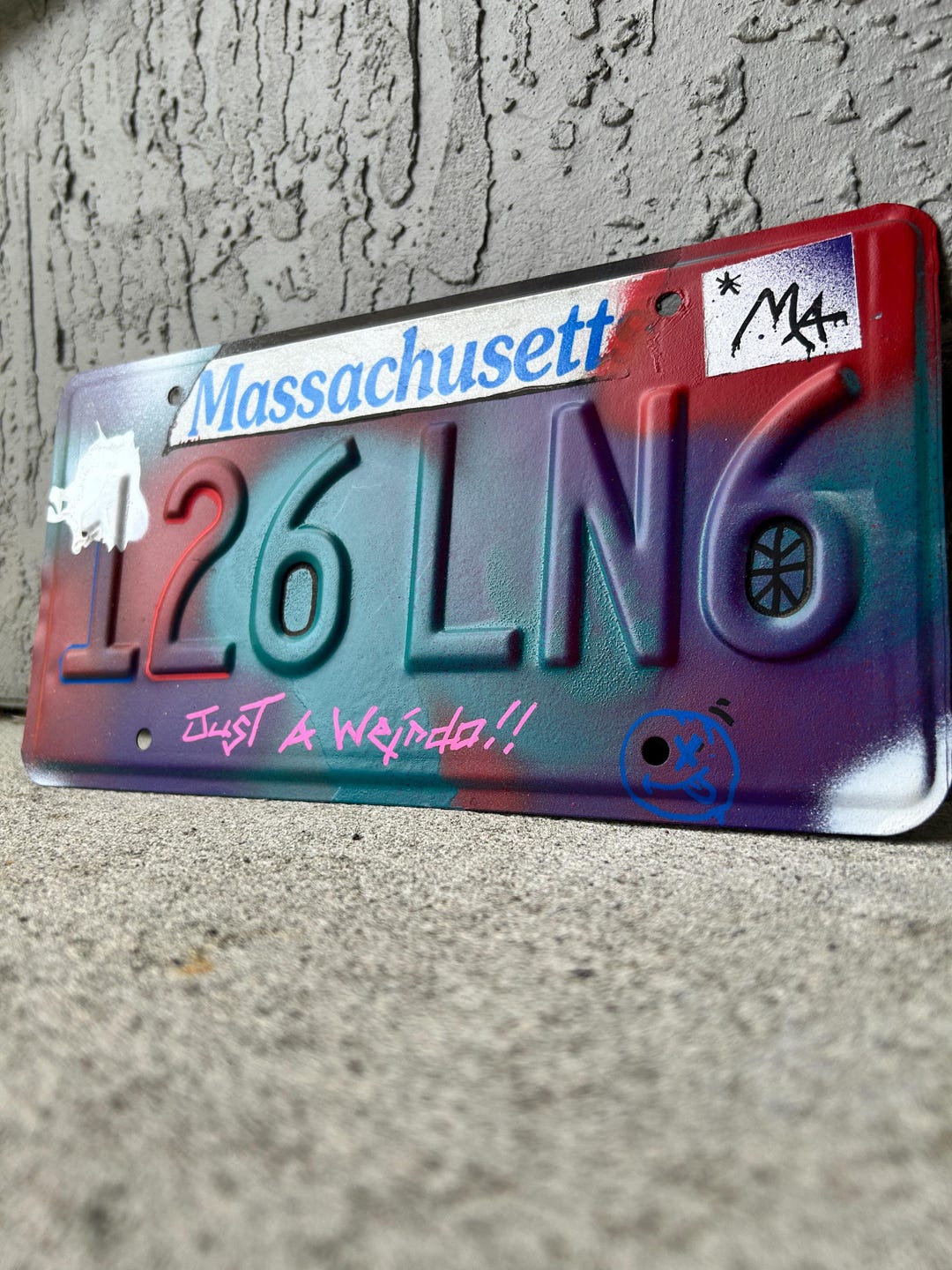 Hand-painted Graffiti Maryland Car License Plate Wall Art - Unique ...