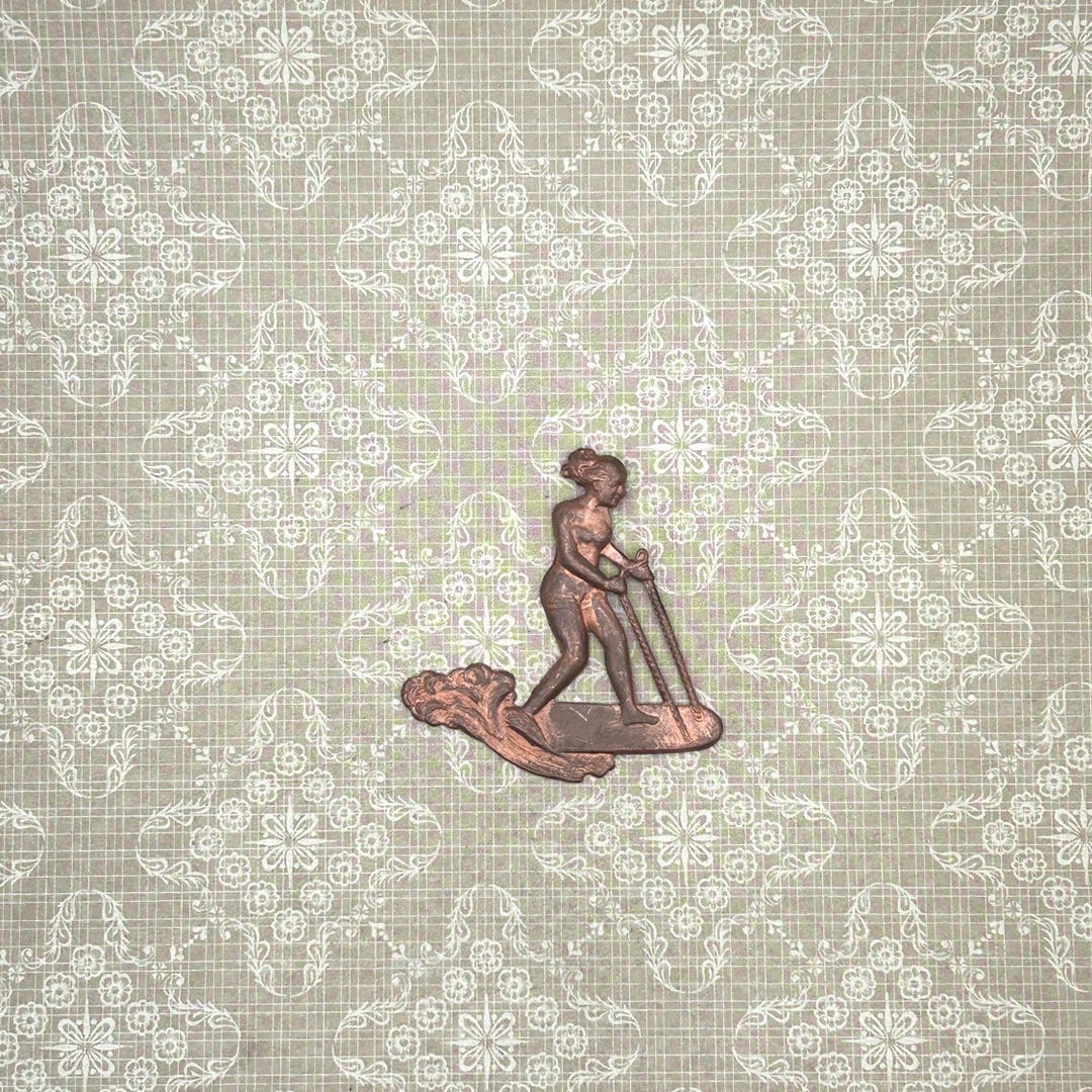 Vintage Brass Water Skier Finding - Etsy