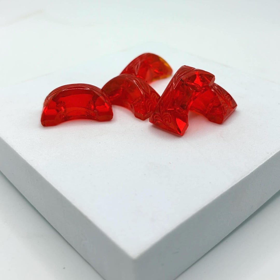 Vintage Czech Glass Red Hourglass Bead - Etsy