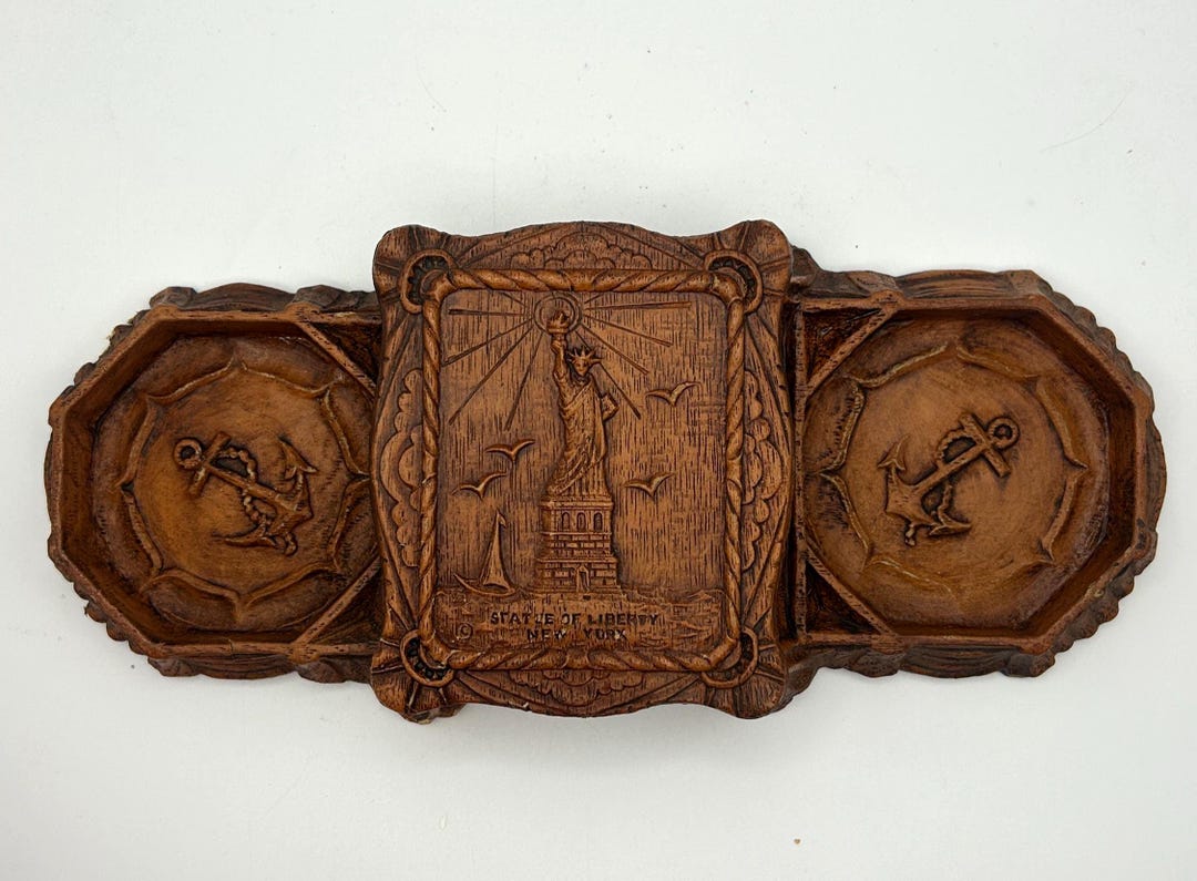 Vintage Statue of Liberty Souvenir Trinket Box - Etsy