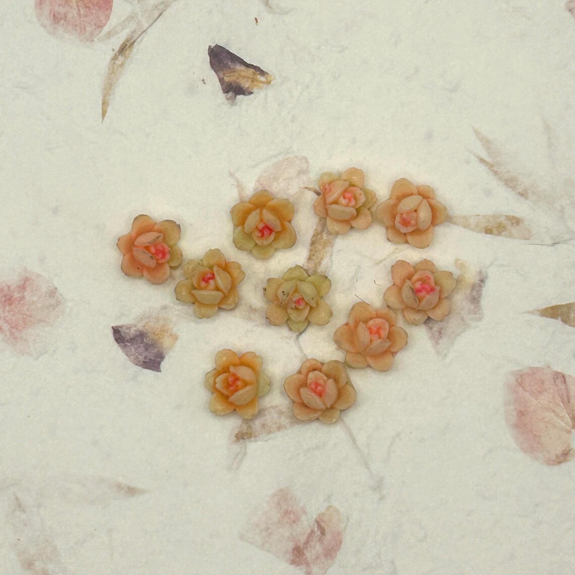Vintage Celluloid Flower Embellishments Small - Etsy