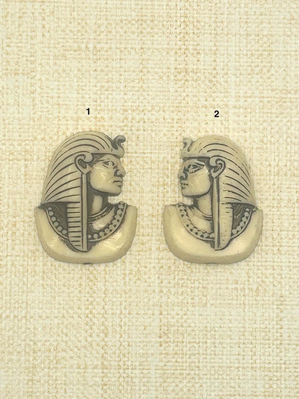 Vintage Plastic Beige Egyptian Pharoh Cabochon - Etsy