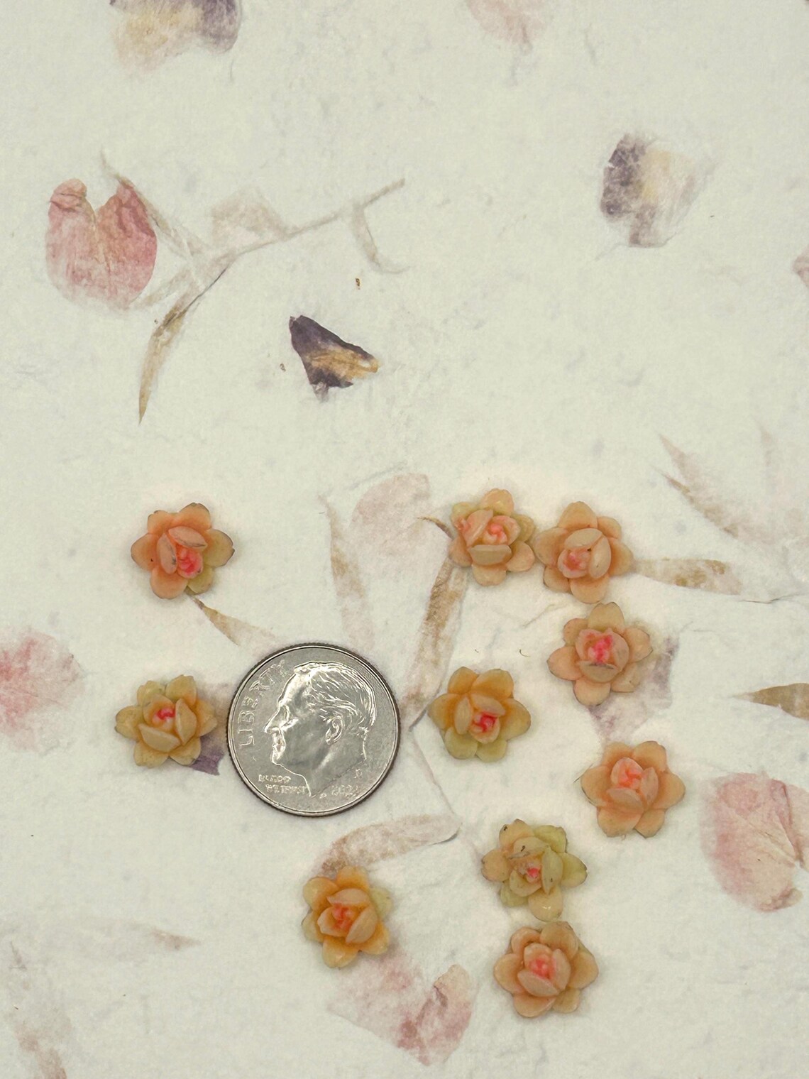 Vintage Celluloid Flower Embellishments Small - Etsy