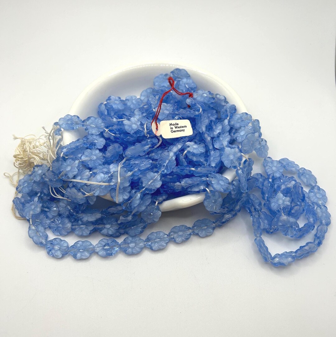 Vintage Glass Flower Bead - Etsy