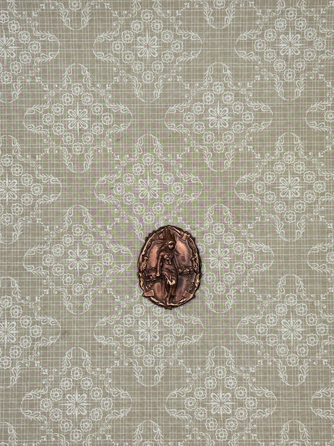 Vintage Brass Native American Woman Finding - Etsy