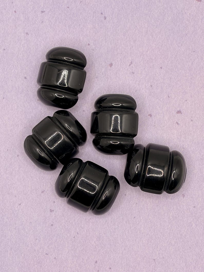Vintage Black Plastic Buttons - Etsy