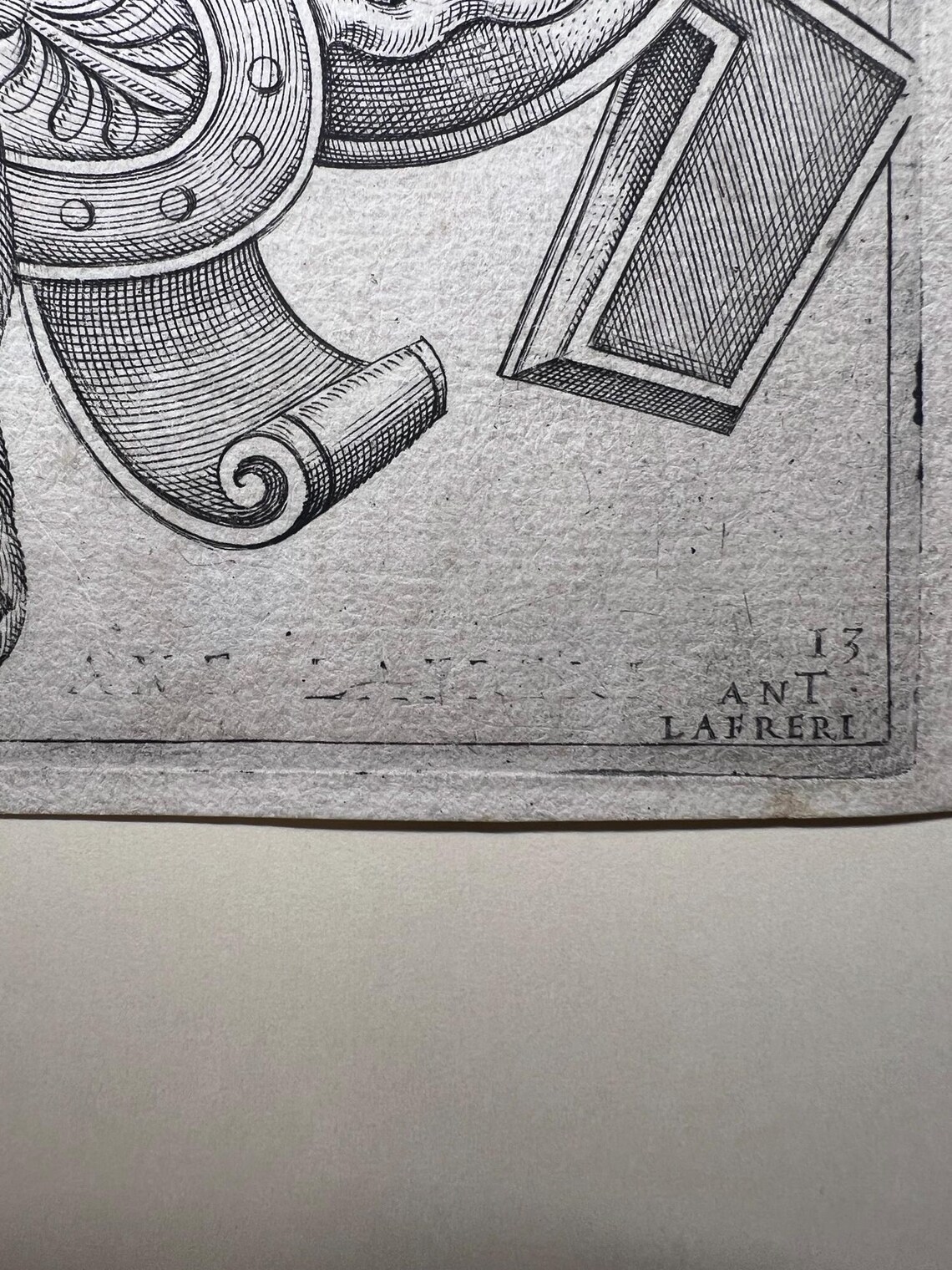 16th-century Engraving by Enea Vico — A Trophy With a Cuirass on the ...