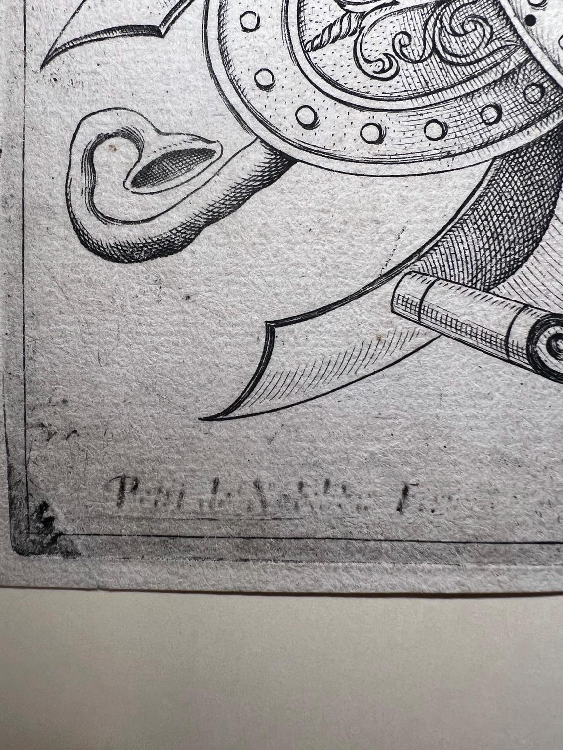 16th-century Engraving by Enea Vico — A Trophy With a Cuirass on the ...