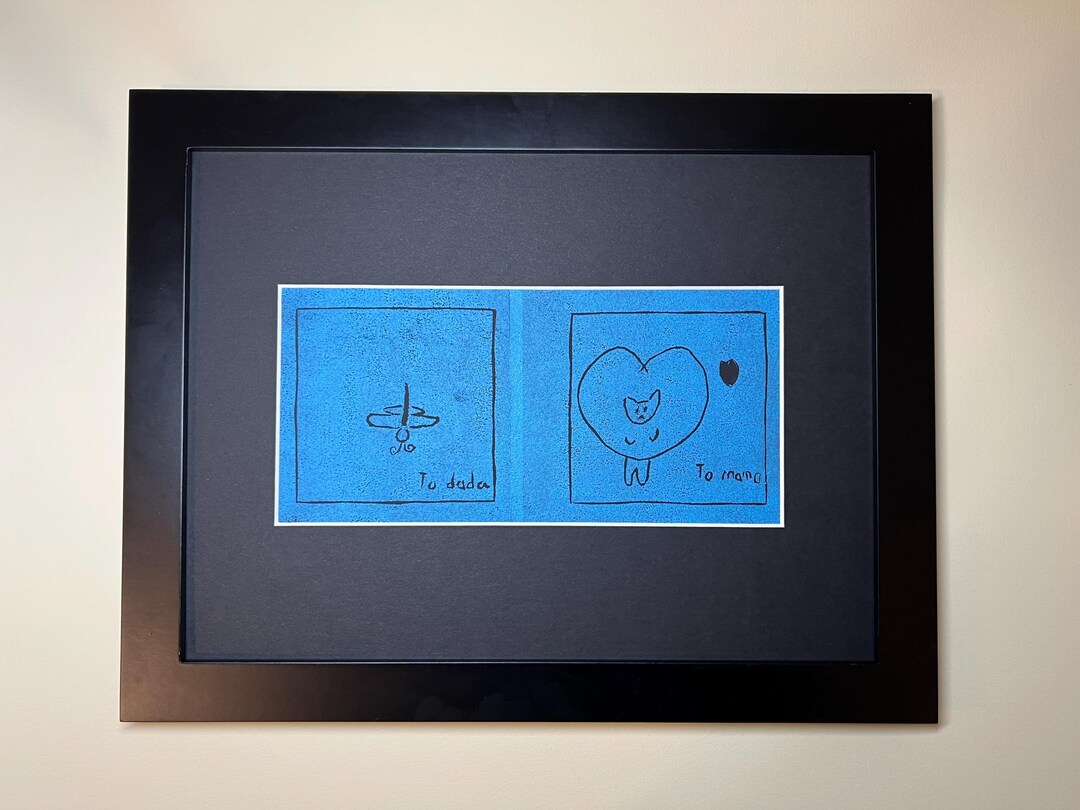 To Dada, to Mama – Blue Version - Lydia’s Limited Edition Linocut Print ...