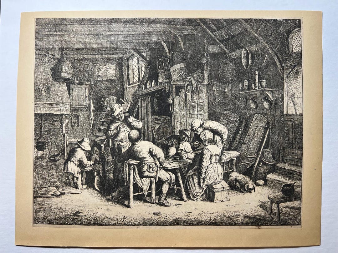 David Deuchar Etching, After Old Master Adriaen Van Ostade’s the ...