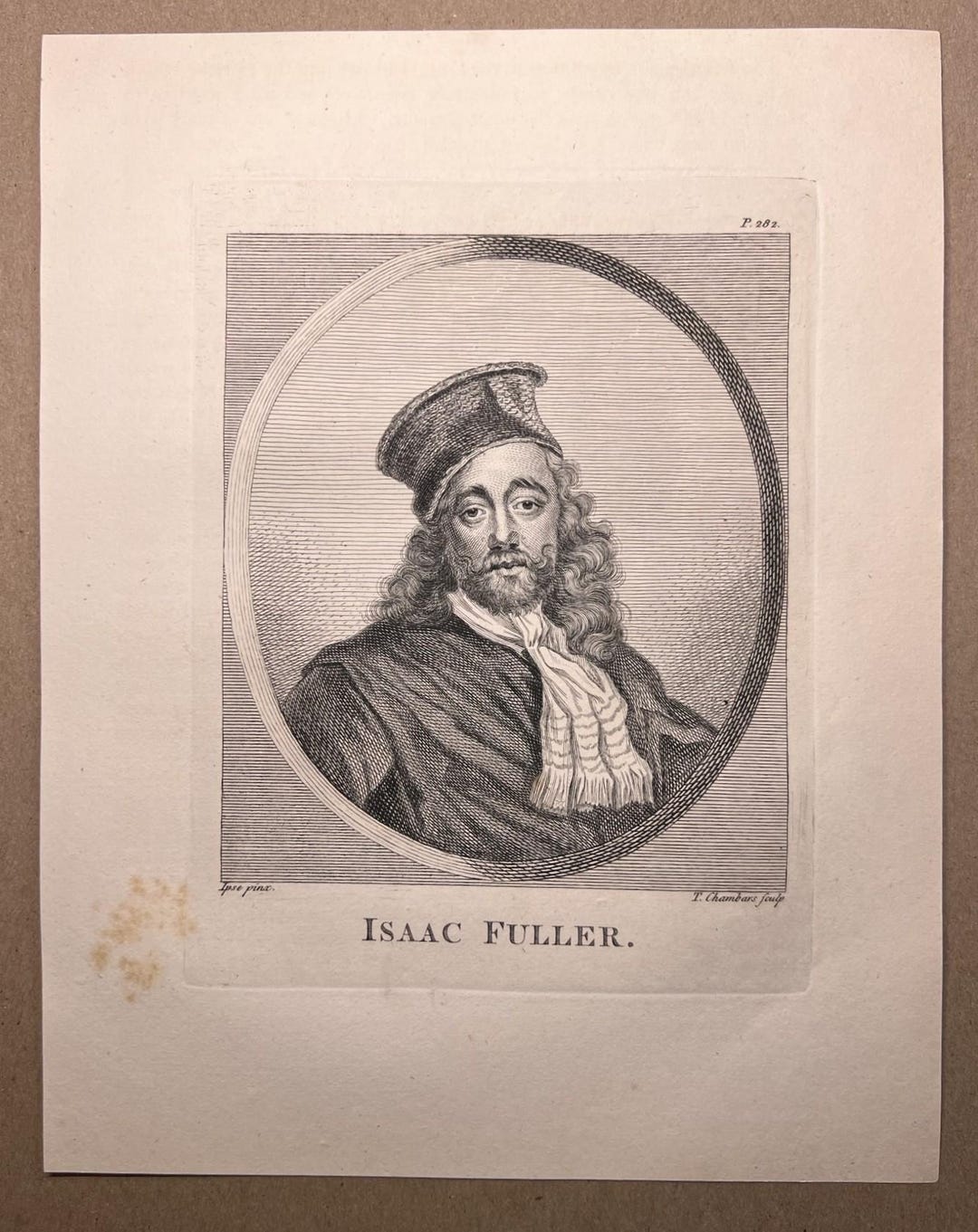 18th Century Portrait Engraving – British Painter Isaac Fuller ...