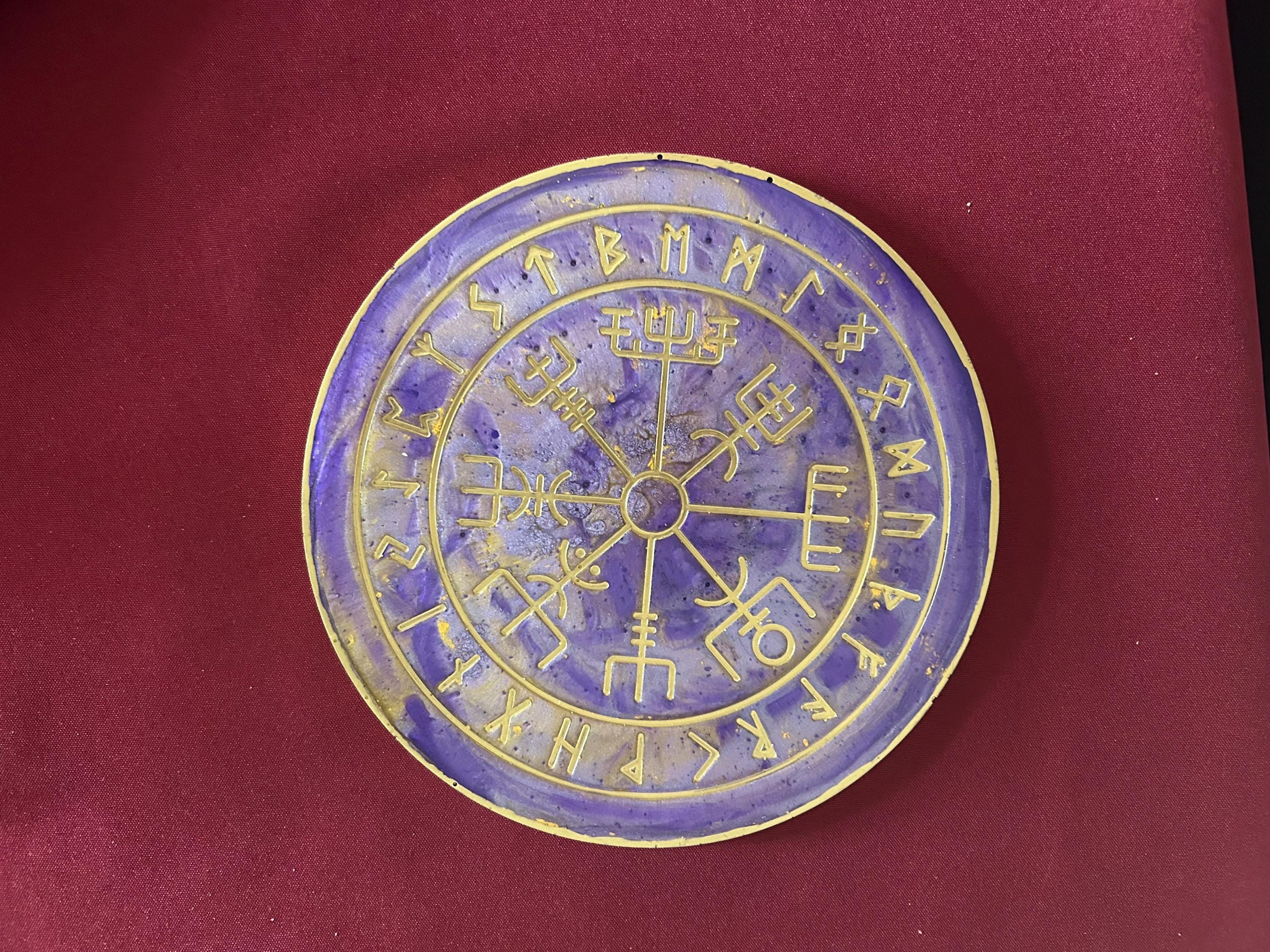 Viking Norse Compass, Vegvisir, Altar Plate, Divination Plate - Etsy