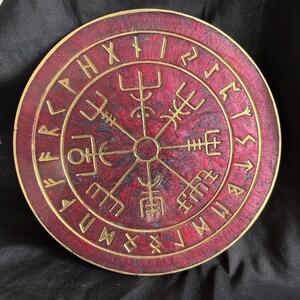 Viking Norse Compass, Vegvisir, Altar Plate, Divination Plate - Etsy