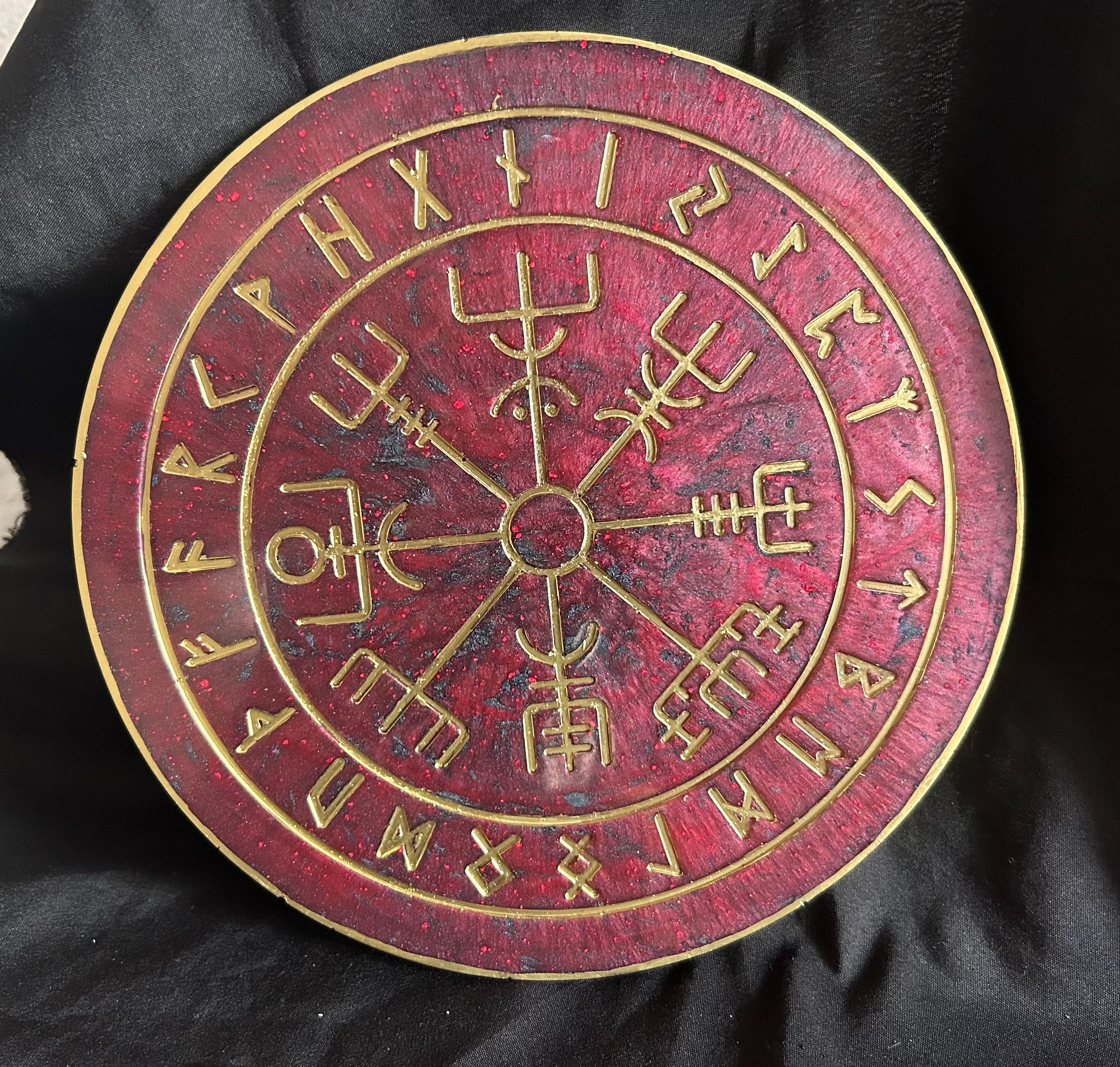 Viking Norse Compass, Vegvisir, Altar Plate, Divination Plate - Etsy
