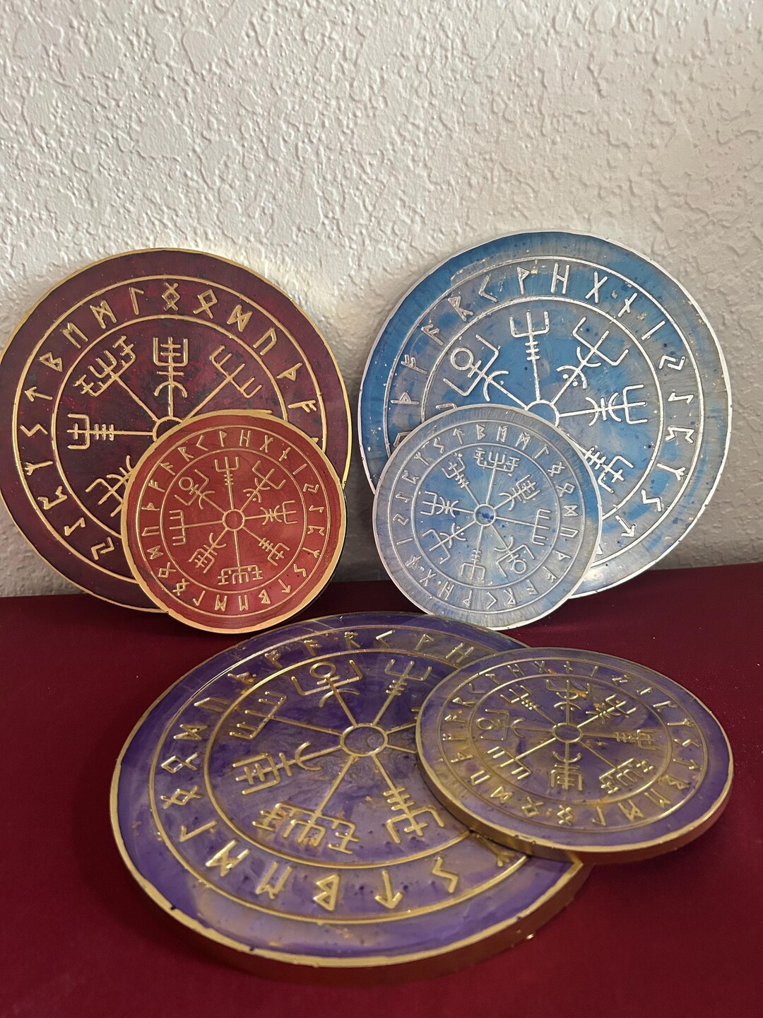 Viking Norse Compass, Vegvisir, Altar Plate, Divination Plate - Etsy