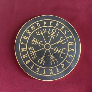 Viking Norse Compass, Vegvisir, Altar Plate, Divination Plate - Etsy