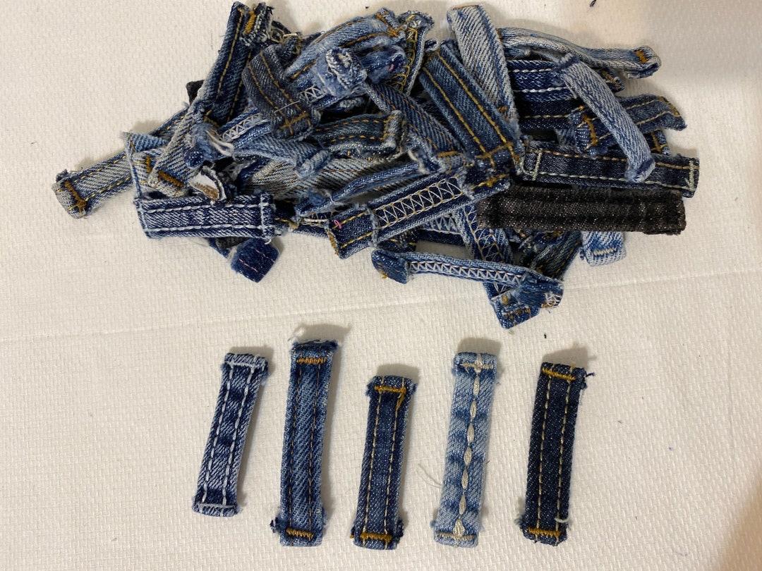 50 Reclaimed Jeans Belt Loops - Etsy