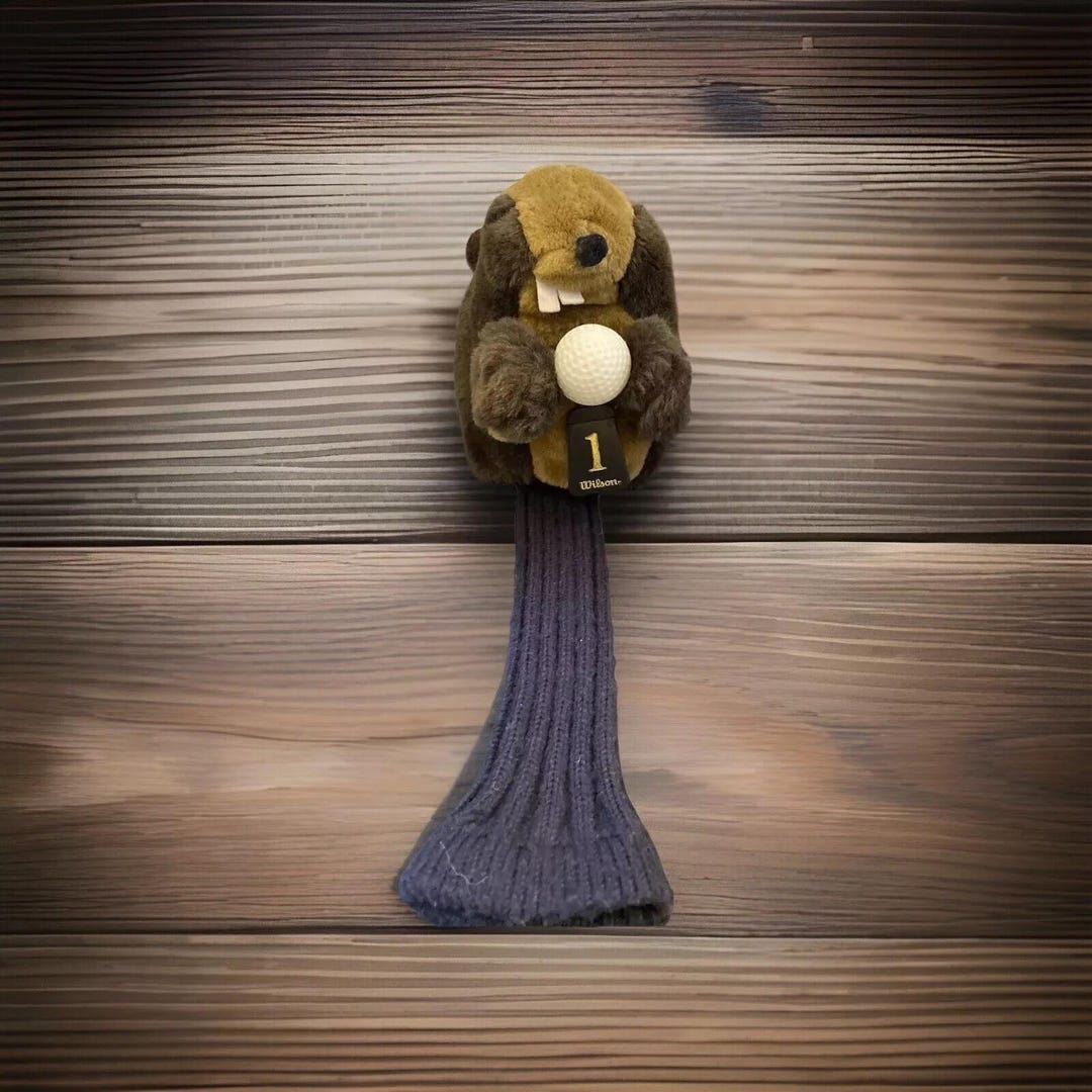 VTG Wilson Plush Gopher Wildlife Series Groundhog Golf Head Cover Sock ...