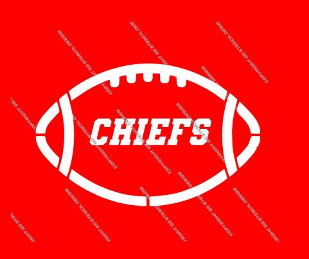 Kansas City Chiefs Inspired Stencil - NFL Football - 8 Inch Stencil on ...