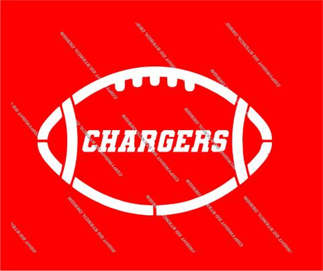 Las Angeles Chargers Inspired Stencil - NFL Football - 8 Inch Stencil ...