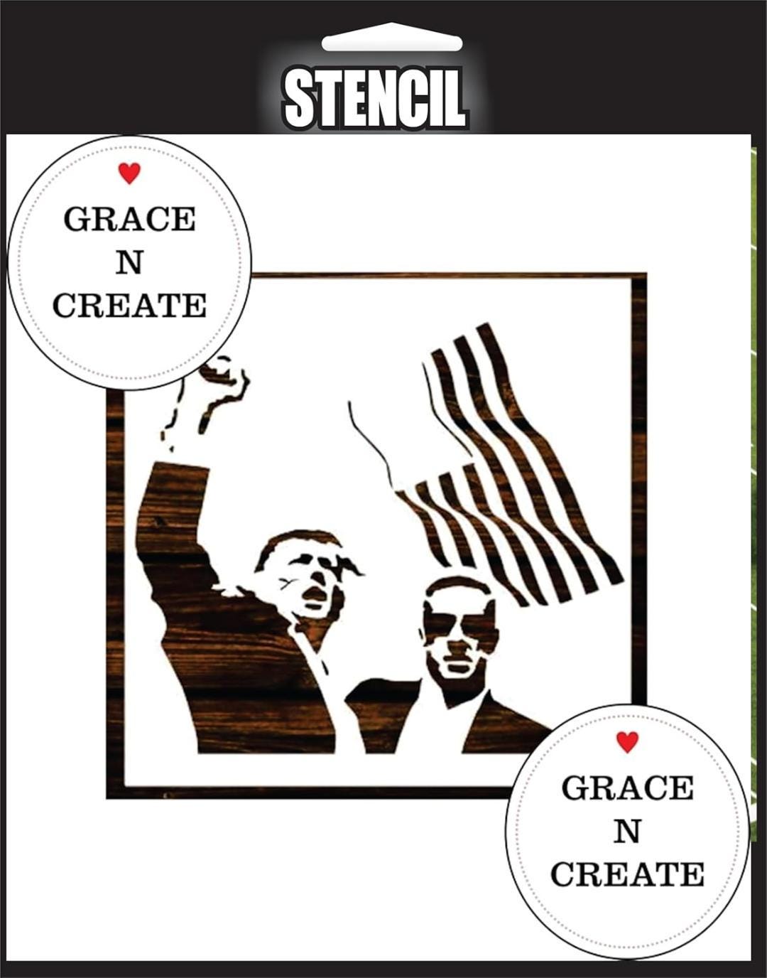 TRUMP Fight Maga Stencil - 8 Inch Stencil on Durable Plastic Mylar - Etsy