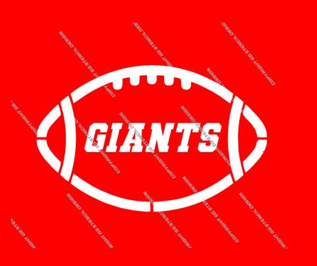 New York Giants Inspired Stencil - NFL Football - 8 Inch Stencil on ...