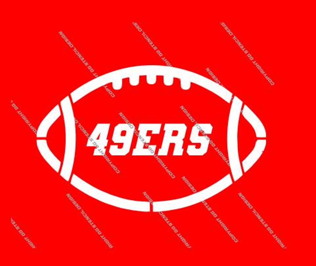 San Francisco 49ers Inspired Stencil - NFL Football - 8 Inch Stencil on ...