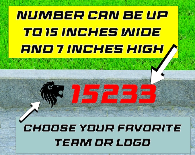 Custom Stencil for Curb Address Numbers and Logos - Choose Your ...