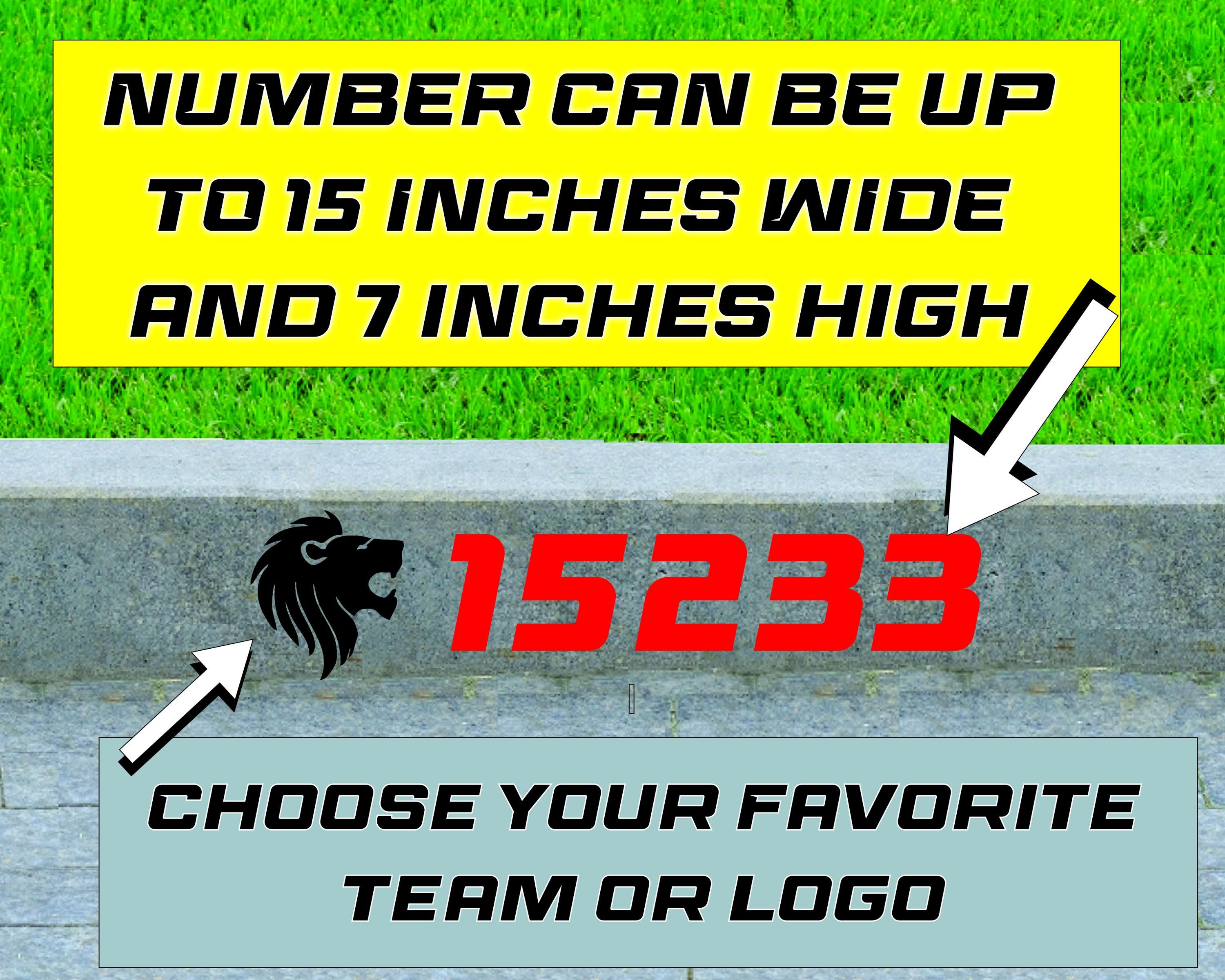 Custom Stencil for Curb Address Numbers and Logos - Choose Your ...