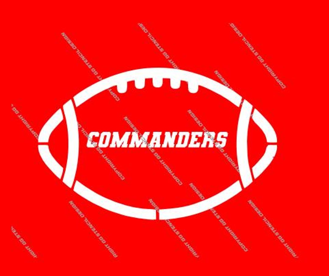 Washington Commanders Inspired Stencil - NFL Football - 8 Inch Stencil ...
