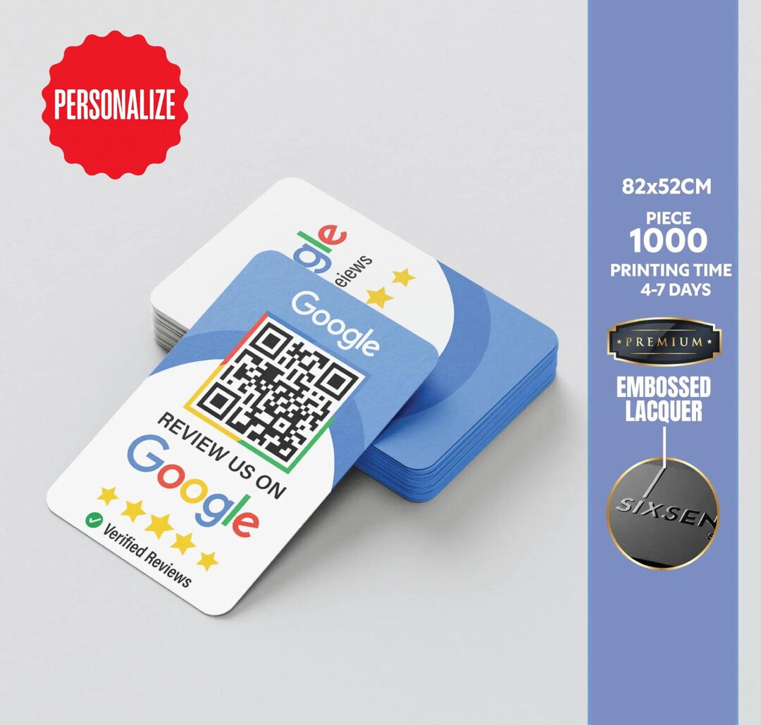 1000pcs Google Review Card - Google Maps QR Business Card - Premium ...