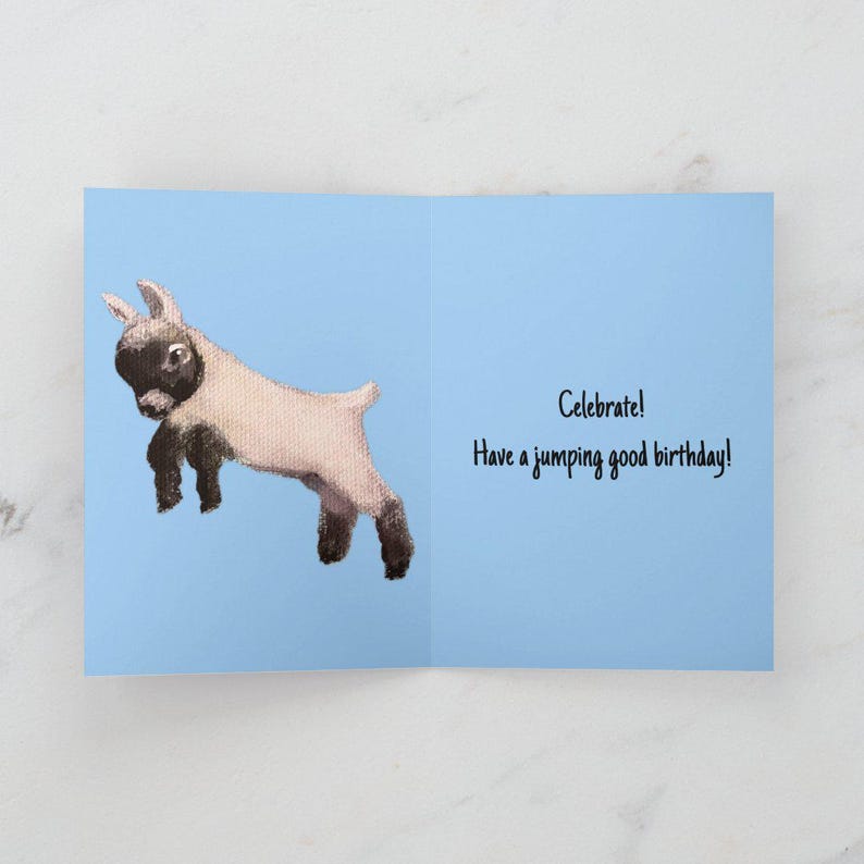 Customizable Baby Goats Celebration Card, Birthdays, Graduations, Etc ...