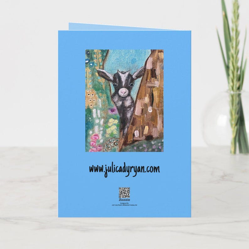 Customizable Baby Goats Celebration Card, Birthdays, Graduations, Etc ...