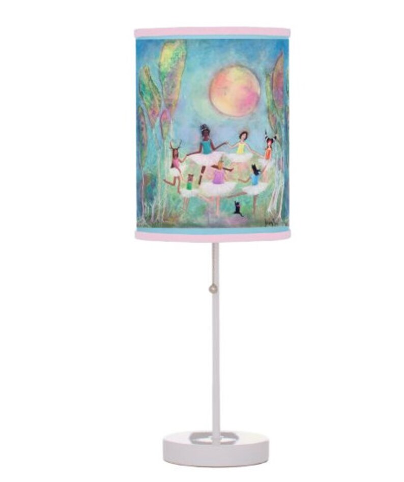 Girls in Tutus Whimsical Art Tripod or Table Lamp Shade | Etsy