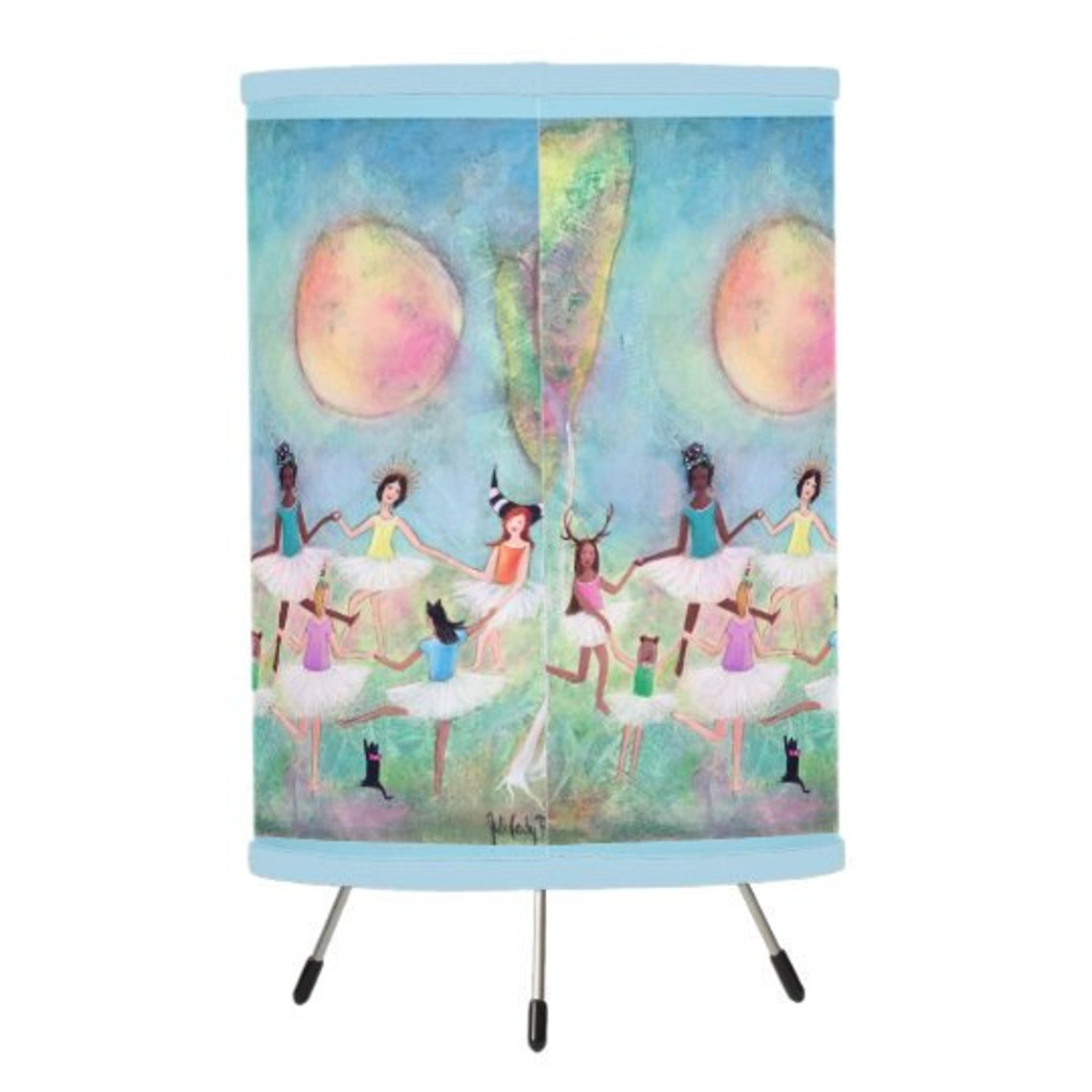 Girls in Tutus Whimsical Art Tripod or Table Lamp Shade | Etsy