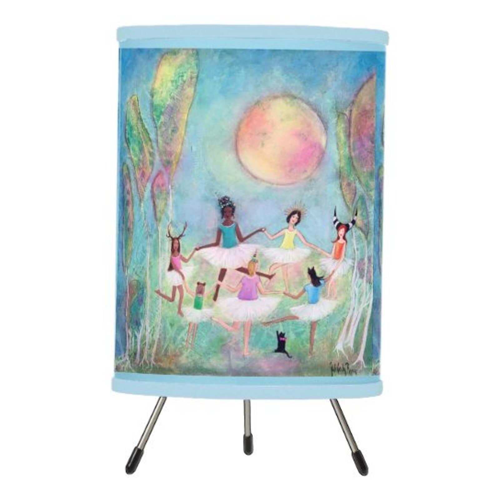 Girls in Tutus Whimsical Art Tripod or Table Lamp Shade | Etsy