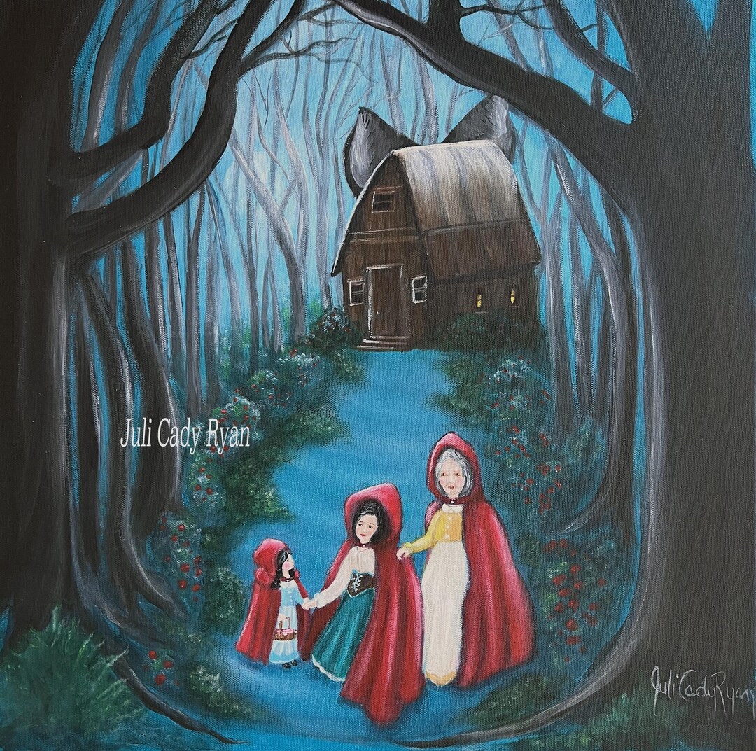 Little Red Riding Hood Fairytale Art Poster Print, 4 Sizes - Etsy