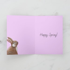 Customizable Bunny Greeting Cards for Spring, Easter, Birthday, 3 Bunny ...