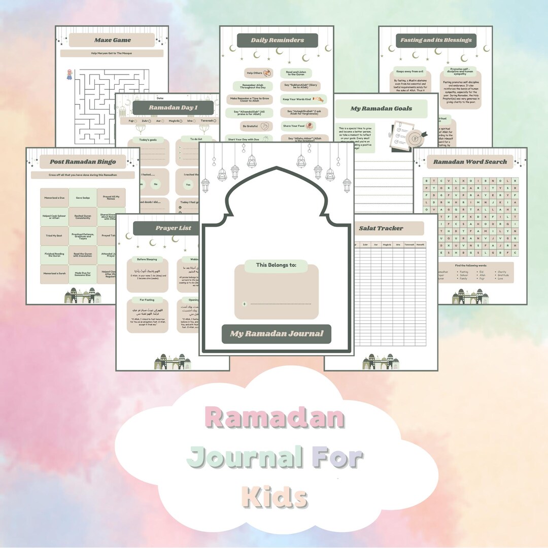 Ramadan Printable Journal for Kids Fun & Interactive Islamic Activity ...