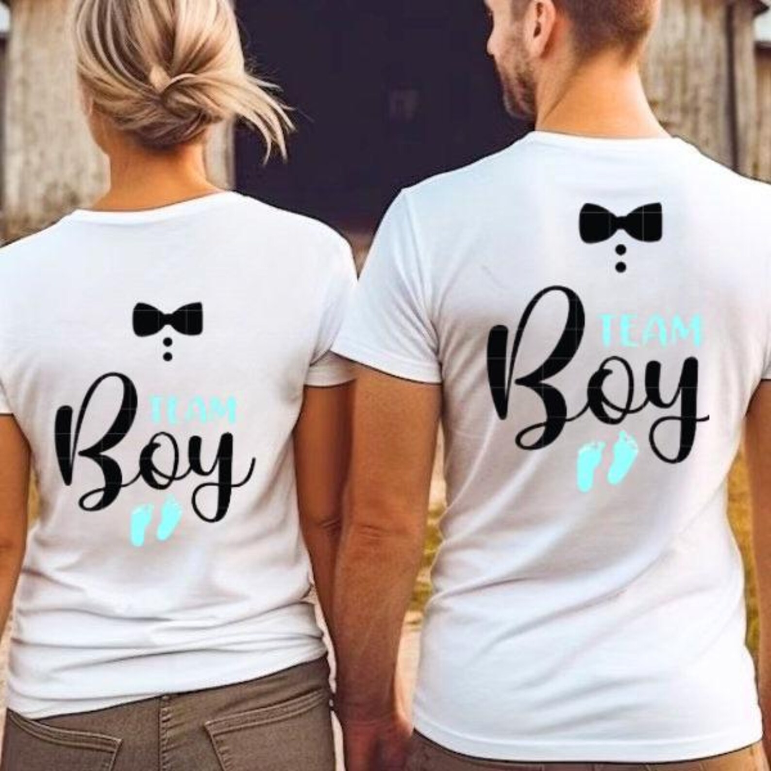 Digital Gender Reveal Shirt Design – Pregnancy Announcement Matching ...